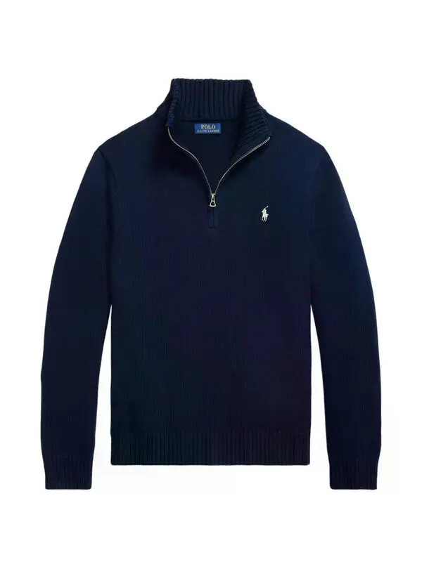 Polo Ralph Lauren Quarter-zip Pony Motif Sweater - Blue