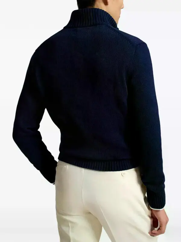 Polo Ralph Lauren Quarter-zip Pony Motif Sweater - Blue