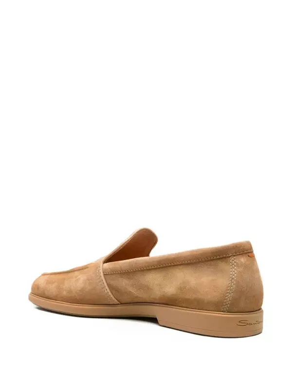 Santoni Suede Slip-on Loafers