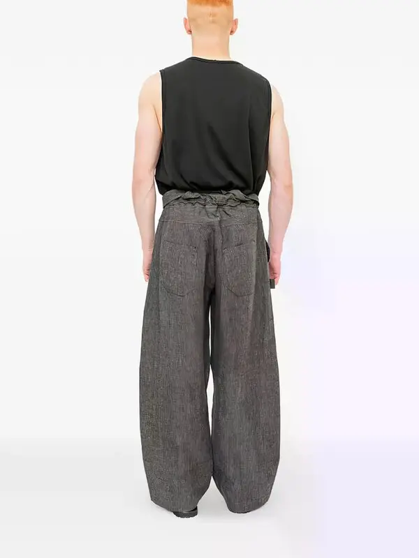 JAN JAN VAN ESSCHE Striped Wide-leg Dungarees