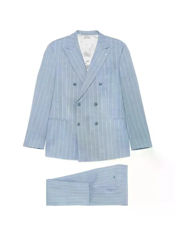 LUIGI BIANCHI Pinstripe Double-breasted Suit