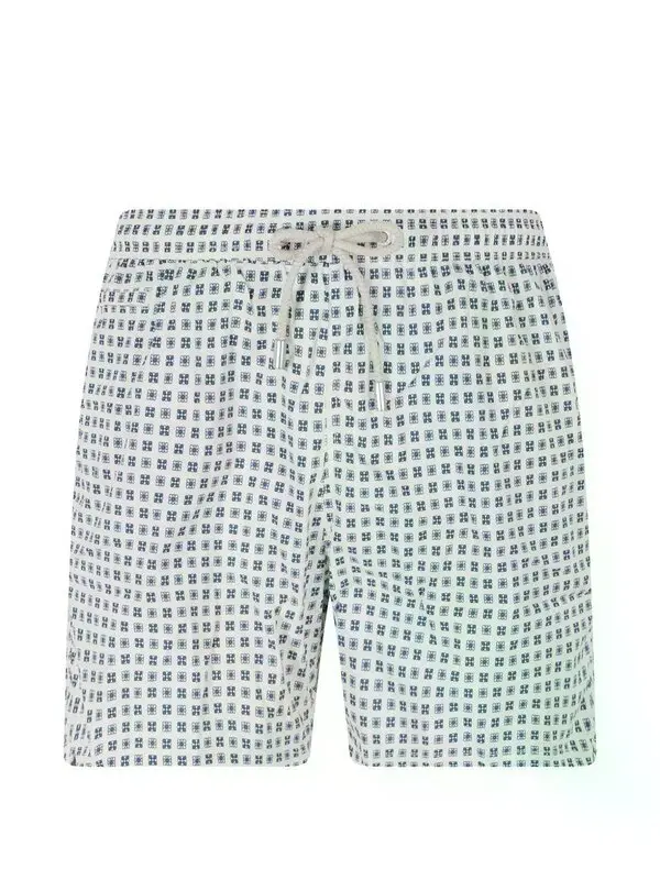 MC2 SAINT BARTH Micro Geometric-print Swim Shorts