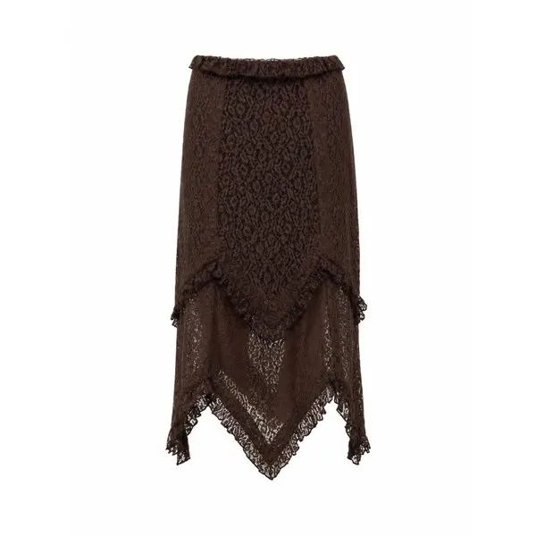 Carmen Says Chocolate Lace Midi Skirt