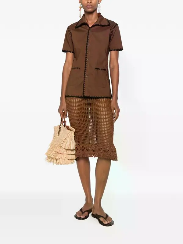 TERRY PUESTO Crochet Trim Shirt