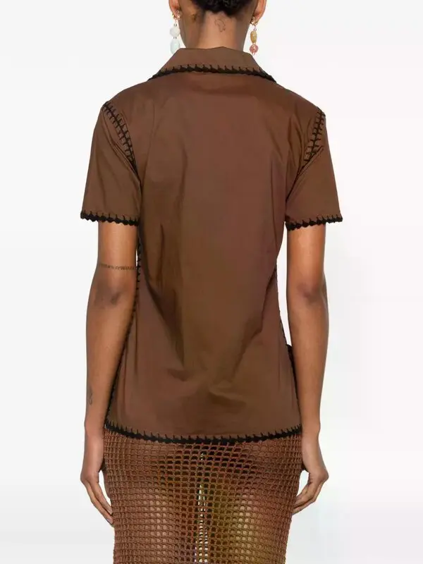 TERRY PUESTO Crochet Trim Shirt