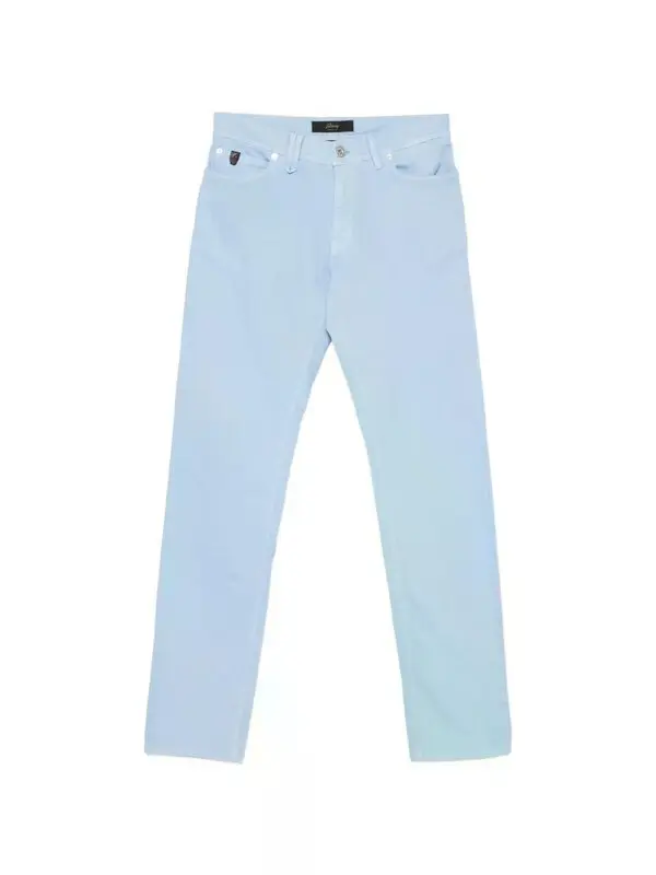 Brioni Five-pocket Jeans With Logo Patch