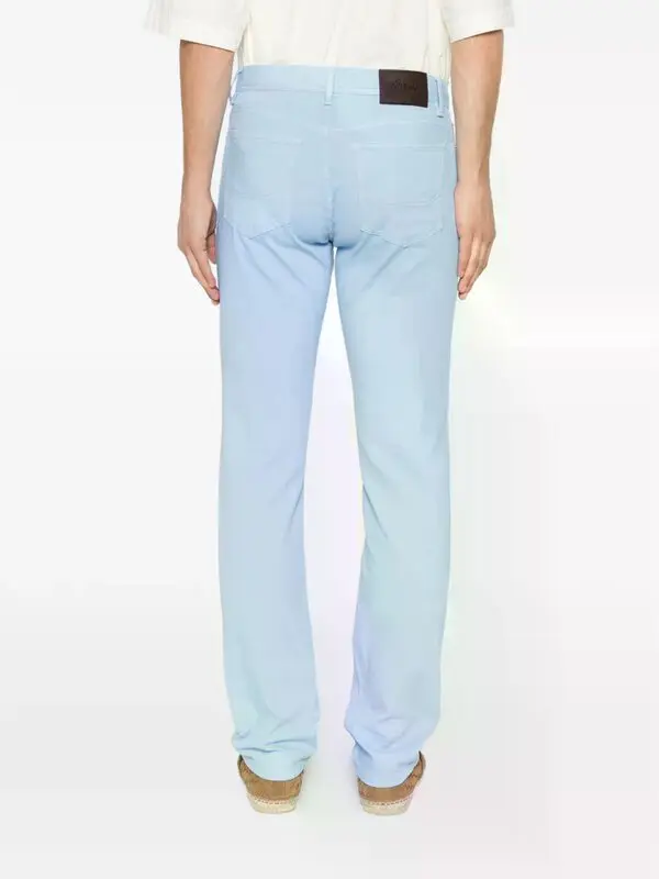 Brioni Five-pocket Jeans With Logo Patch
