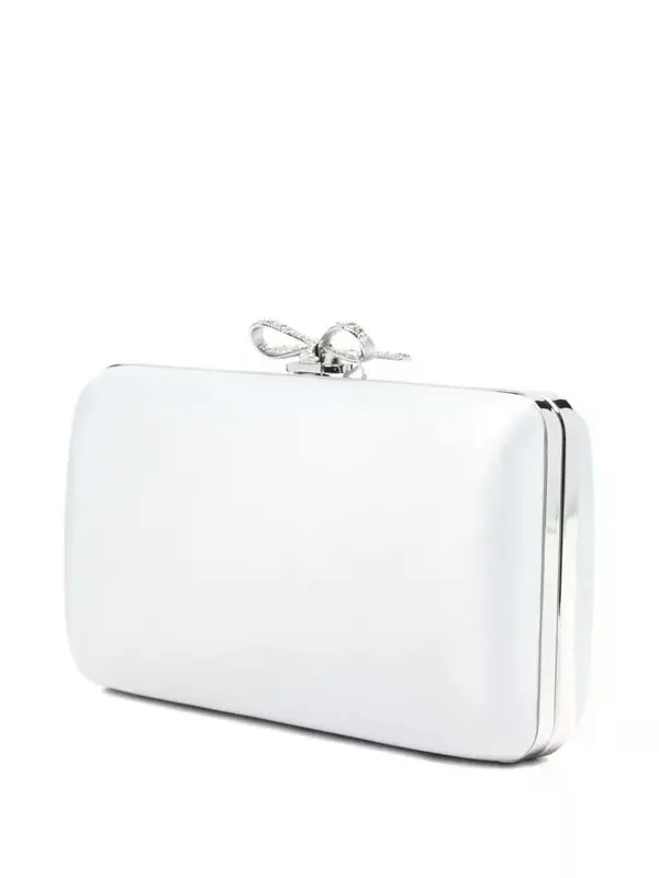 SELF-PORTRAIT Bow-detail Mini Clutch Bag - Blue