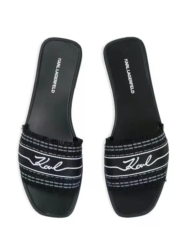 Karl Lagerfeld Skoot Iii Border Flat Sandals