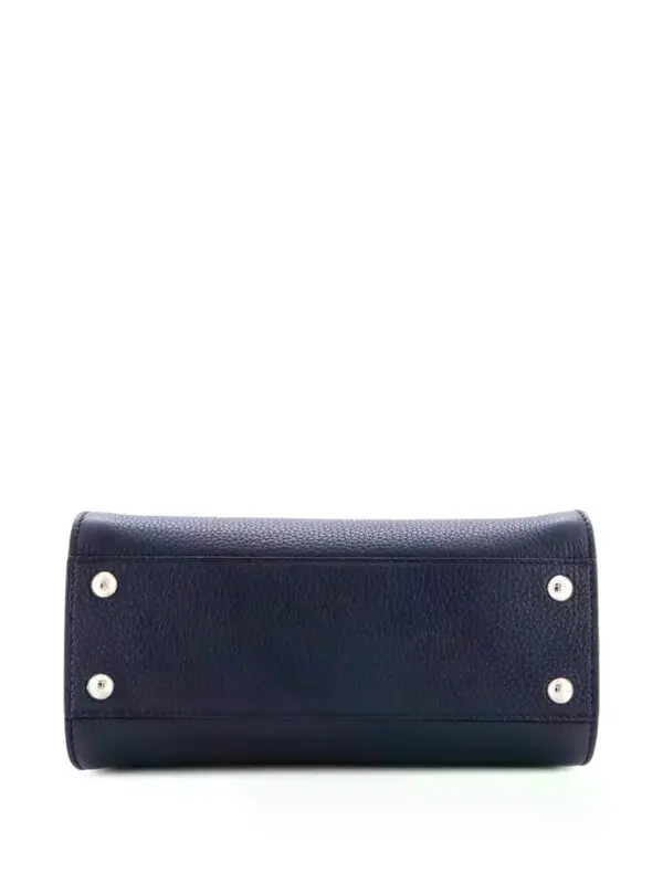 Fendi Selleria Peekaboo Iseeu Leather Petite Satchel - Blue