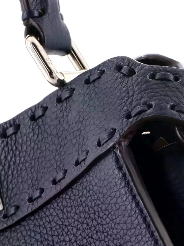 Fendi Selleria Peekaboo Iseeu Leather Petite Satchel - Blue