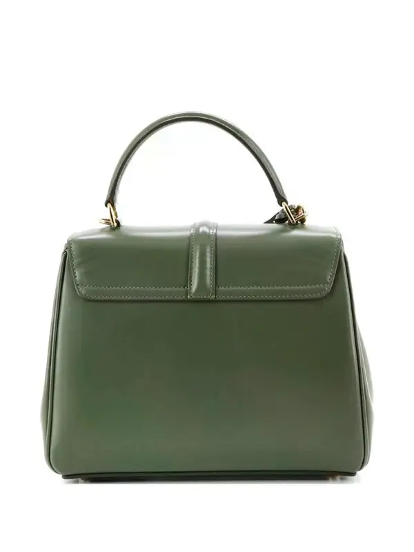 Celine 16 Top Handle Bag In Smooth Calfskin - Green