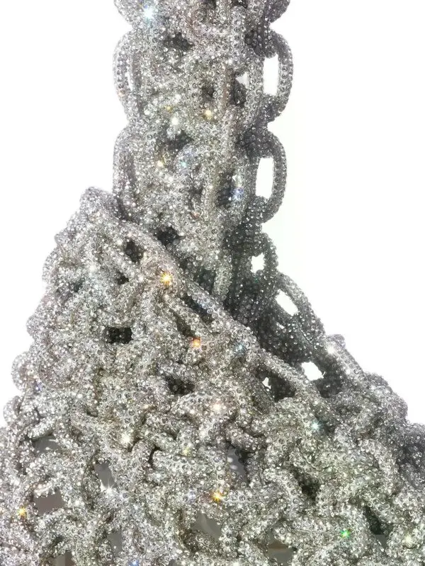 HIBOURAMA Niky Crystal-embellished Woven Tote Bag - Silver