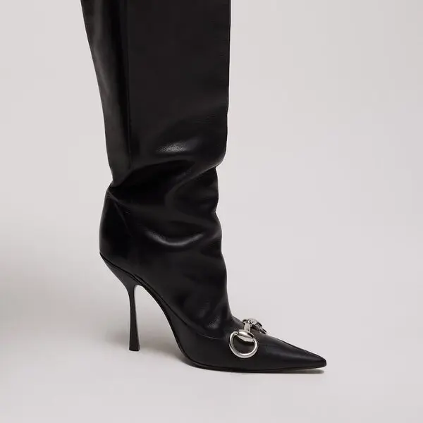 Gucci Boulevard Leather High Heel Boots