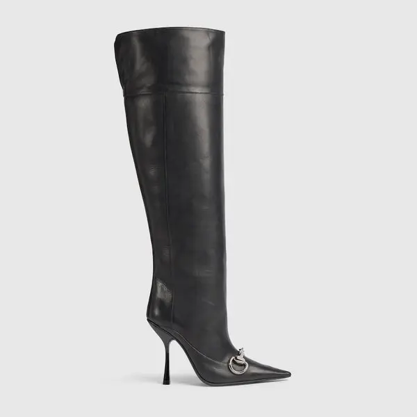 Gucci Boulevard Leather High Heel Boots