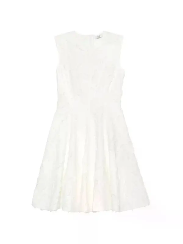 Erdem Ivory Crewneck Mini Dress
