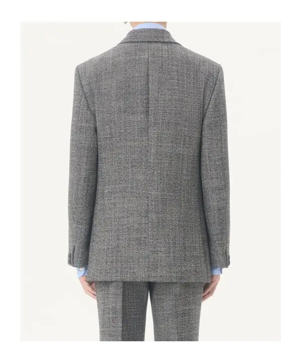 Valentino Garavani Single-breasted Mouliné Wool Jacket