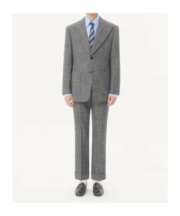 Valentino Garavani Single-breasted Mouliné Wool Jacket
