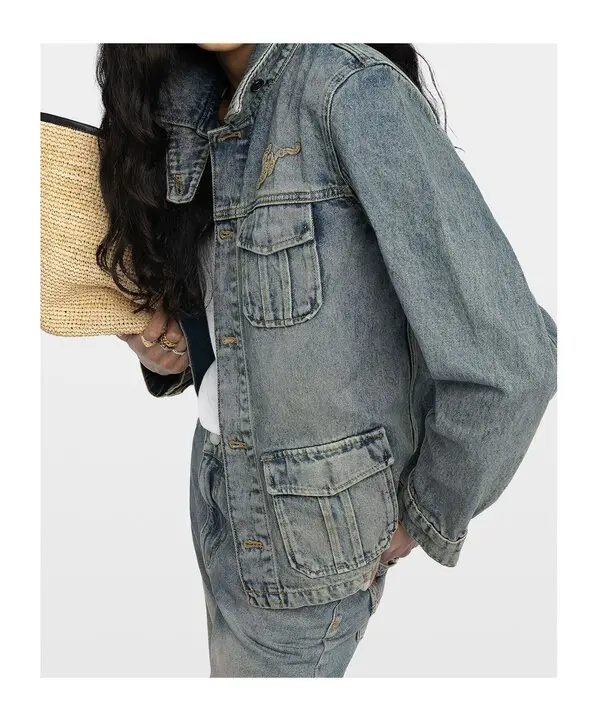 Zadig&Voltaire Lienna Denim Jacket - Gray