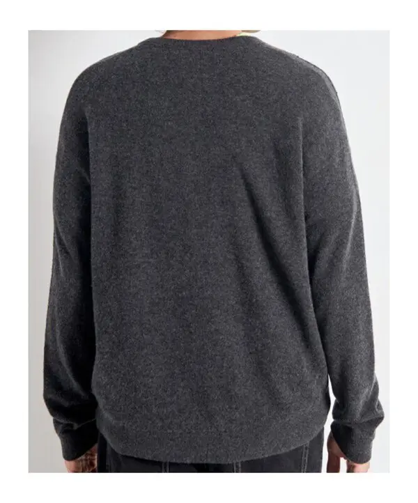 American Vintage V-neck Wool Sweater With Ribbed Cuffs