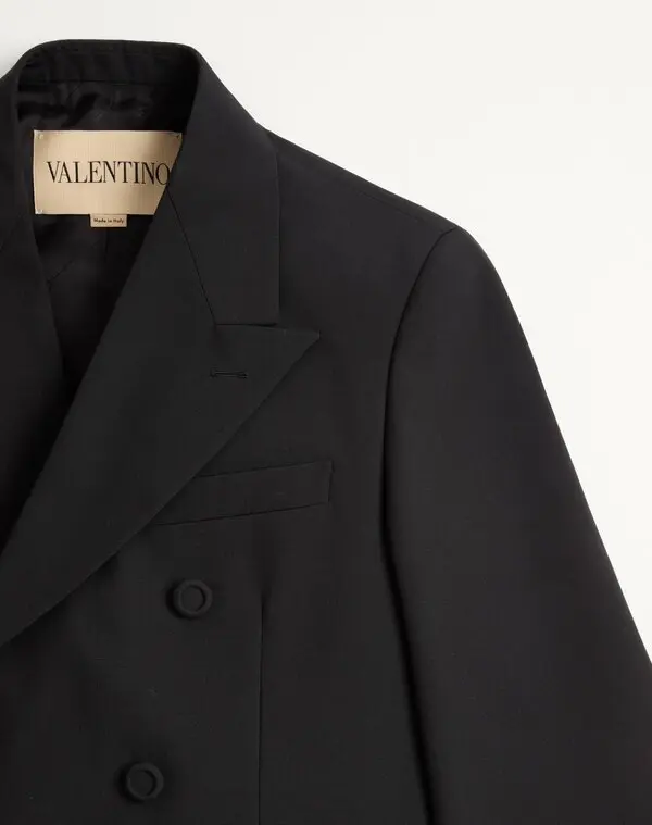 Valentino Garavani Double Breasted Blazer With Notch Lapel