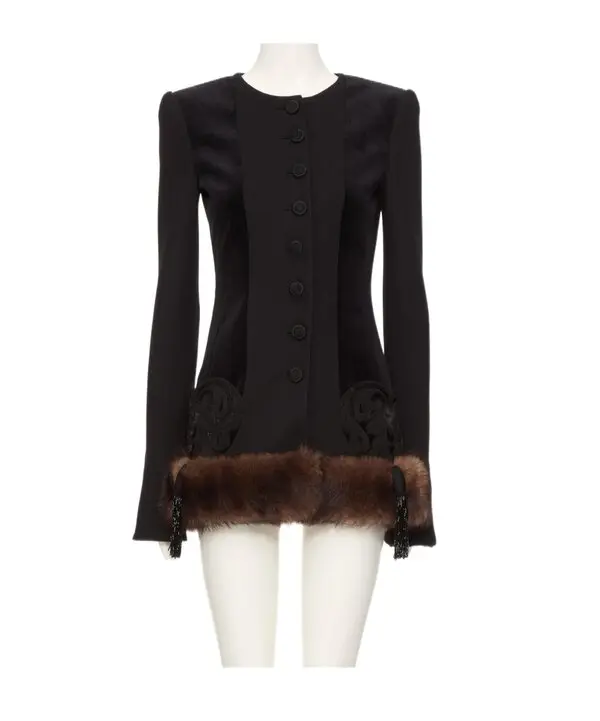 Valentino Garavani Button-up Tassel Detailed Dress