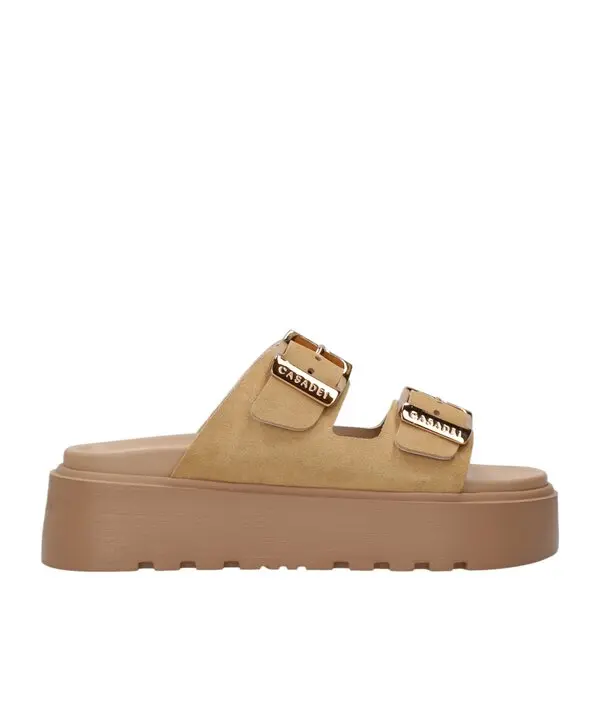Casadei Platform Sandals With Double Buckle Straps