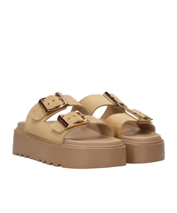 Casadei Platform Sandals With Double Buckle Straps