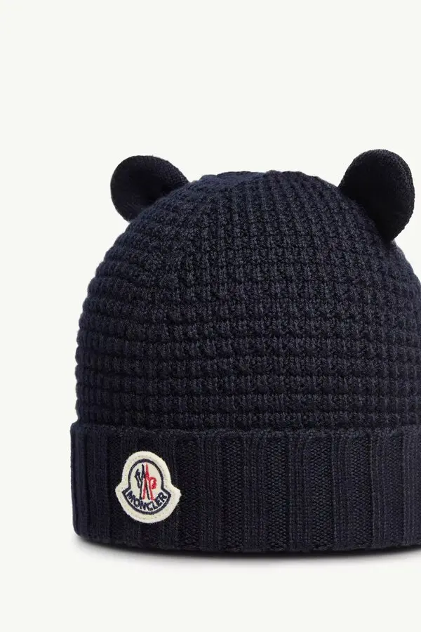 Moncler Wool Beanie With Teddy Bear Ears