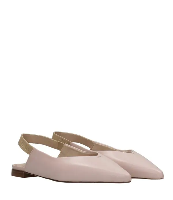 Max Mara Pointed-toe Flat Sandals - Nude
