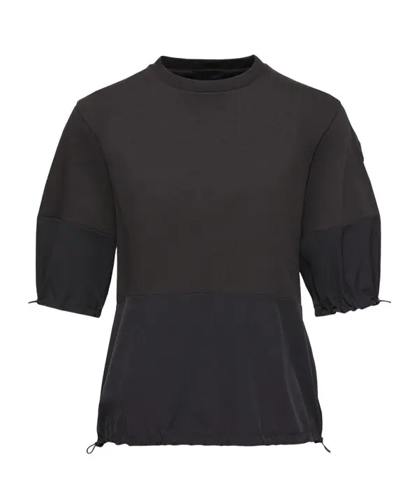 Moncler Cotton Ripstop T-shirt With Drawstring Details