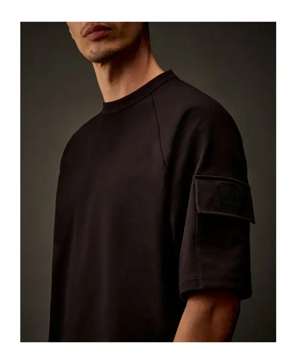 C.P. COMPANY Series Stretch Fleece Short Sleeve Sweatshirt