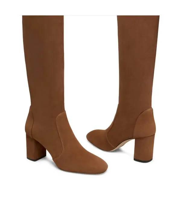 STUART WEITZMAN Lucie 75 Almond Toe Boots - Brown