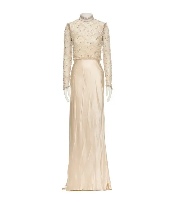 Valentino Garavani Embellished Long Sleeve Dress