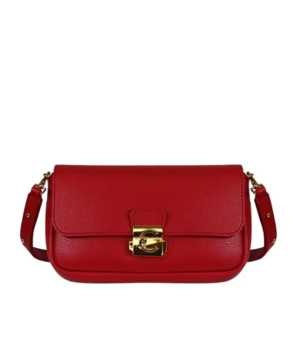 COCCINELLE Leather Shoulder Bag With Flap Closure