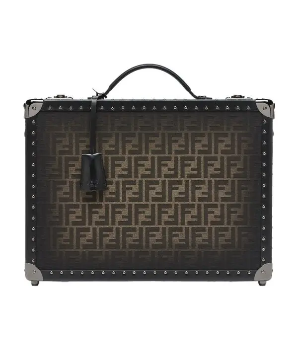 Fendi Ff Jacquard Suitcase - Brown