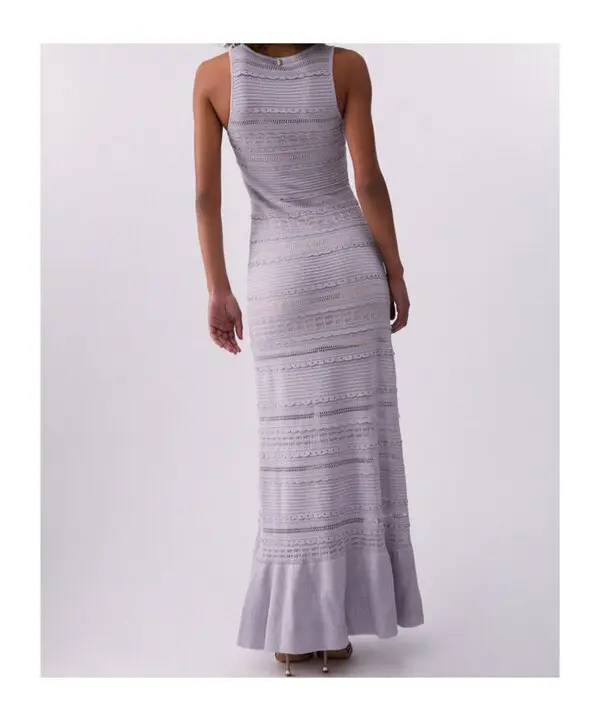 Liu Jo V-neck Maxi Dress With Ruffled Hem