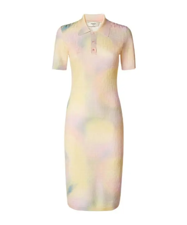Fendi Polo Collar Midi Dress