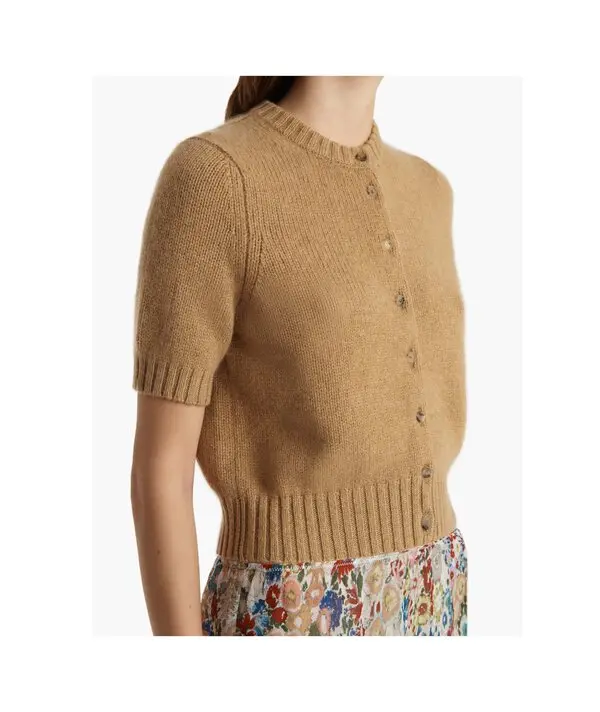 Khaite Nora Short-sleeved Cashmere Cardigan