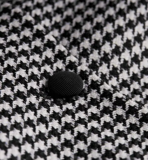 Dior Cropped Jacket With Houndstooth Pattern And Bow Detail