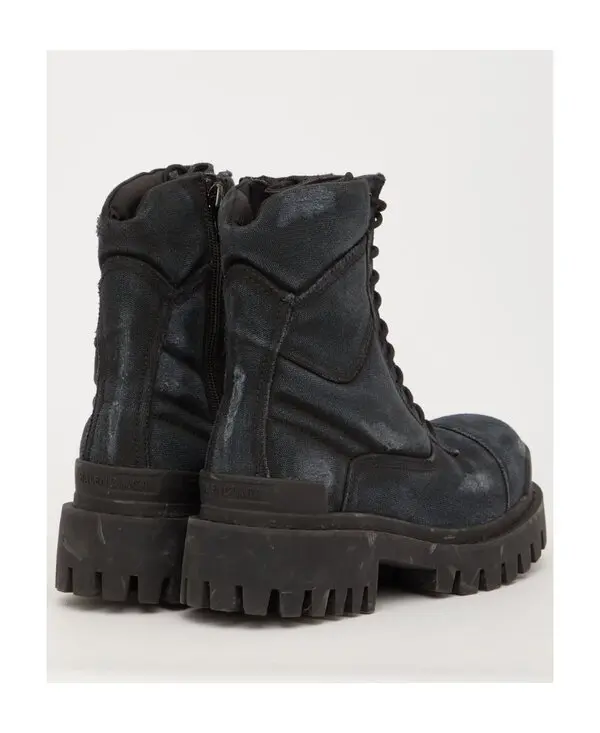Balenciaga Worn-out Effect Combat Boots