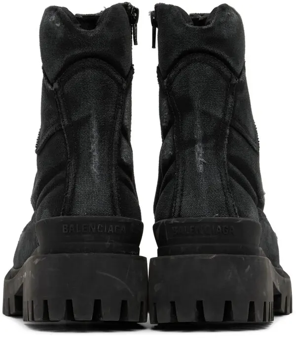 Balenciaga Worn-out Effect Combat Boots