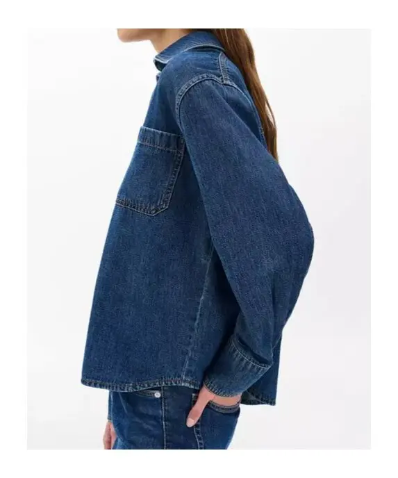 RAG  BONE Rag & Bone Channing V-neck Denim Shirt