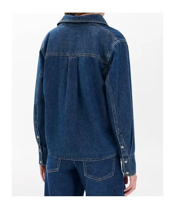 RAG  BONE Rag & Bone Channing V-neck Denim Shirt