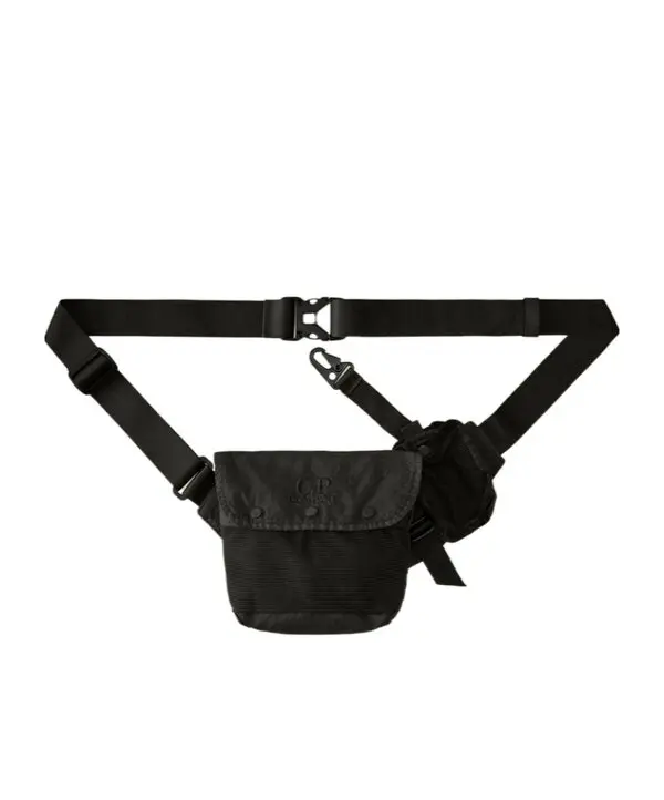 C.P. COMPANY Mixed Waist Bag - Black
