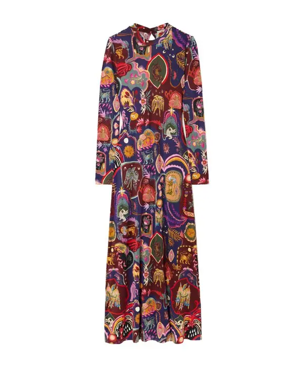 Farm Rio Printed Jersey Maxi Dress