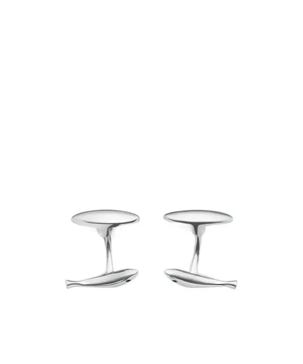 Bottega Veneta Sardine Cufflinks - Silver