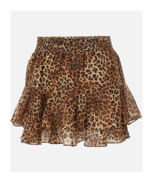 MC2 SAINT BARTH Ruffled Printed Mini Skirt