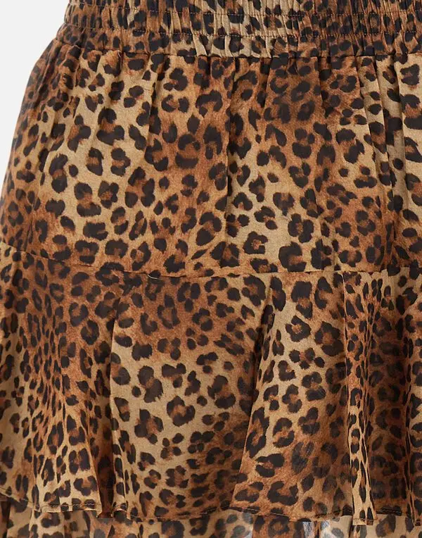 MC2 SAINT BARTH Ruffled Printed Mini Skirt