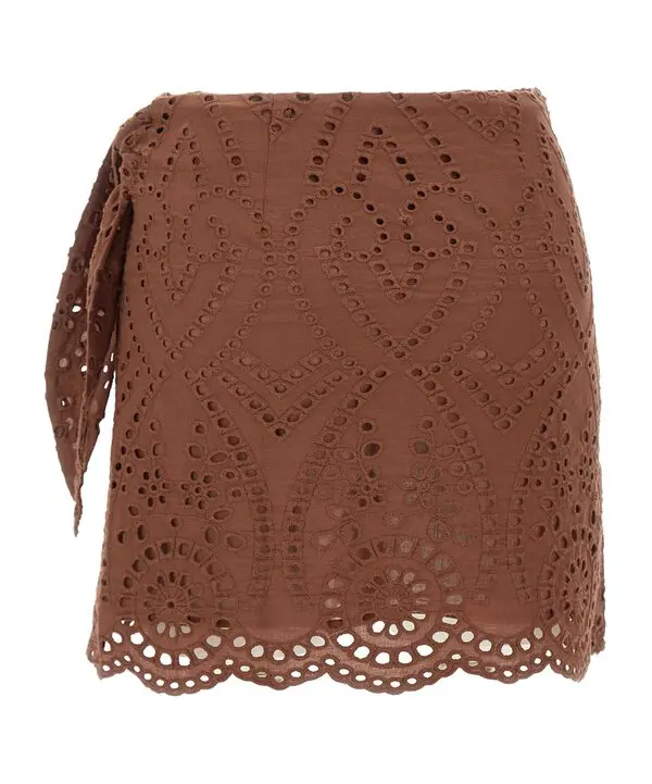 MC2 SAINT BARTH Broderie Anglaise Mini Skirt
